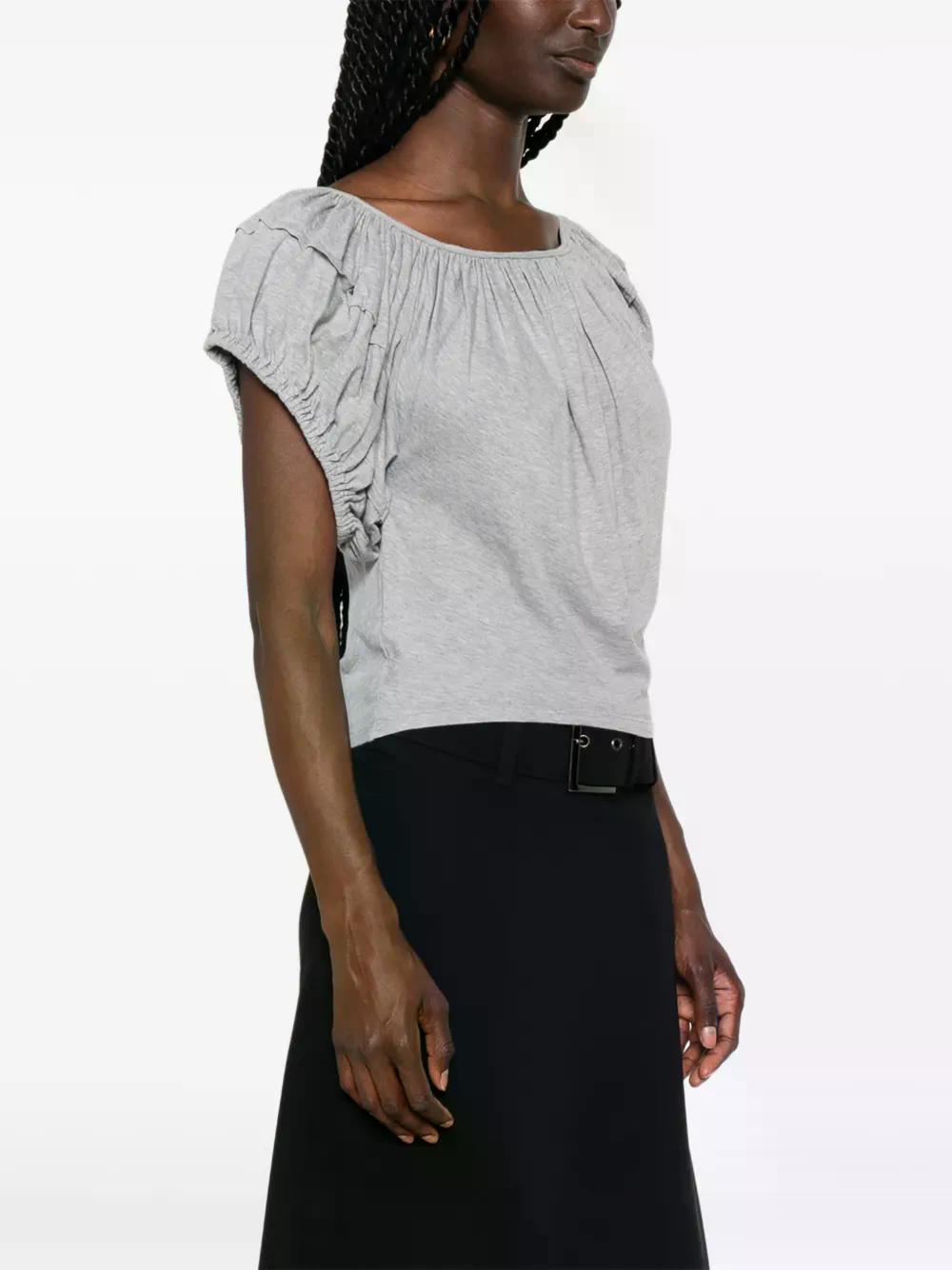 PRADA Prada 2000s Ruffled Cap-Sleeve Top