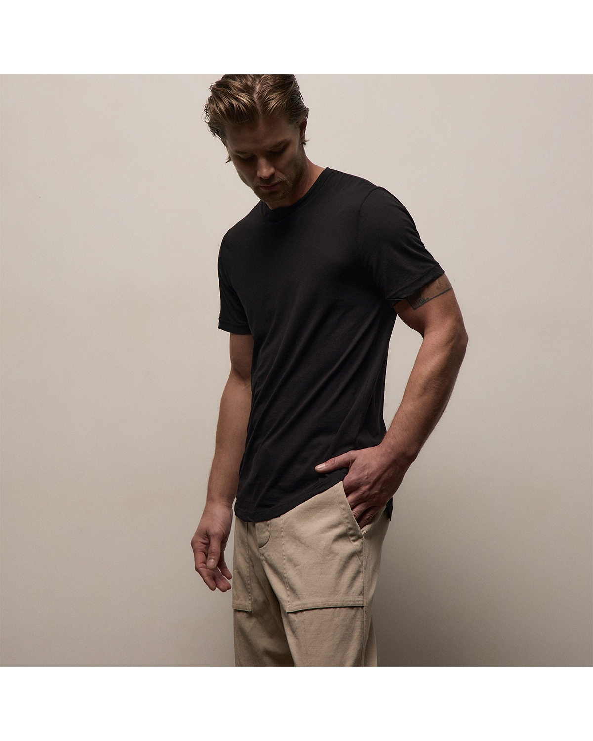 JAMES PERSE clear jersey crewneck tee