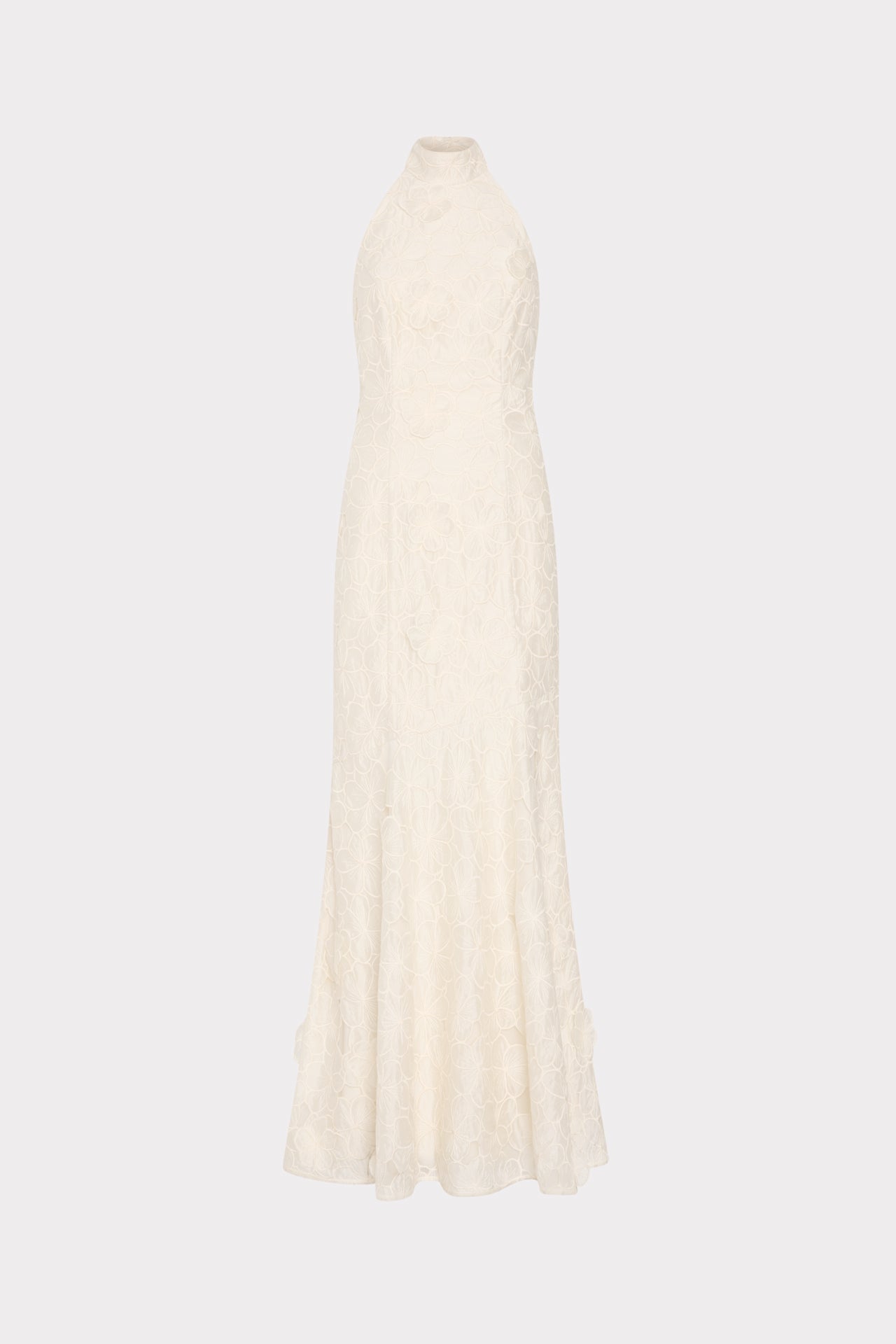 milly anna embroidered maxi dress Mondo Scalloped Hem Maxi Dress Embroidered Oat main image 0
