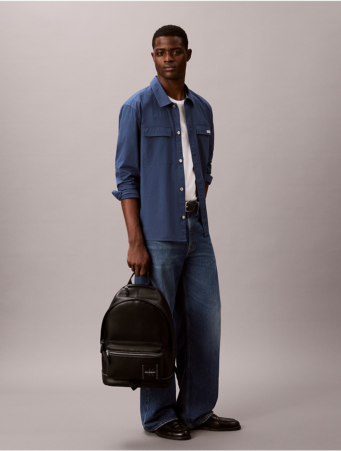 CALVIN KLEIN Calvin Klein Textured Pebble Round Backpack