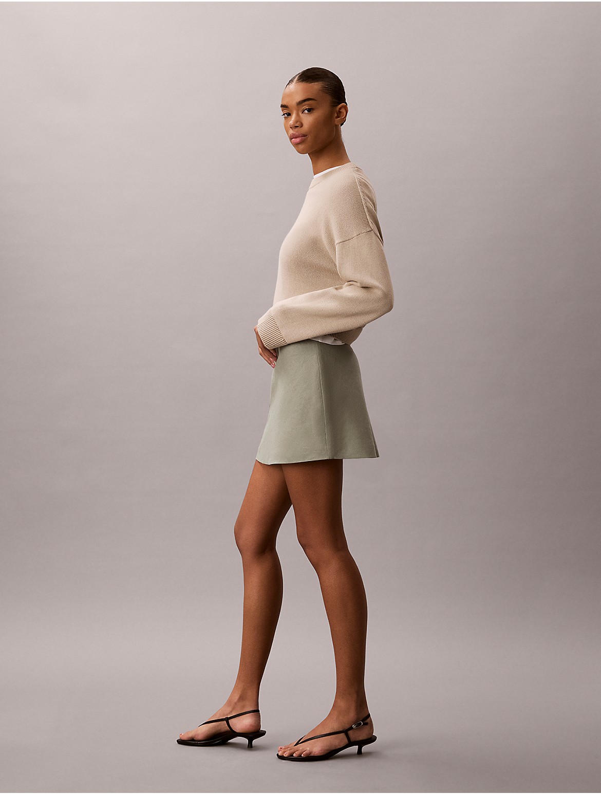 CALVIN KLEIN Calvin Klein Jeans Linen Blend Mini Skort