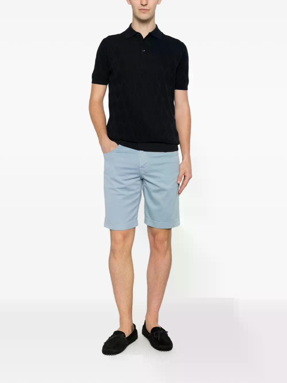 JACOB COHEN Jacob Cohën Five-Pocket Logo Patch Shorts