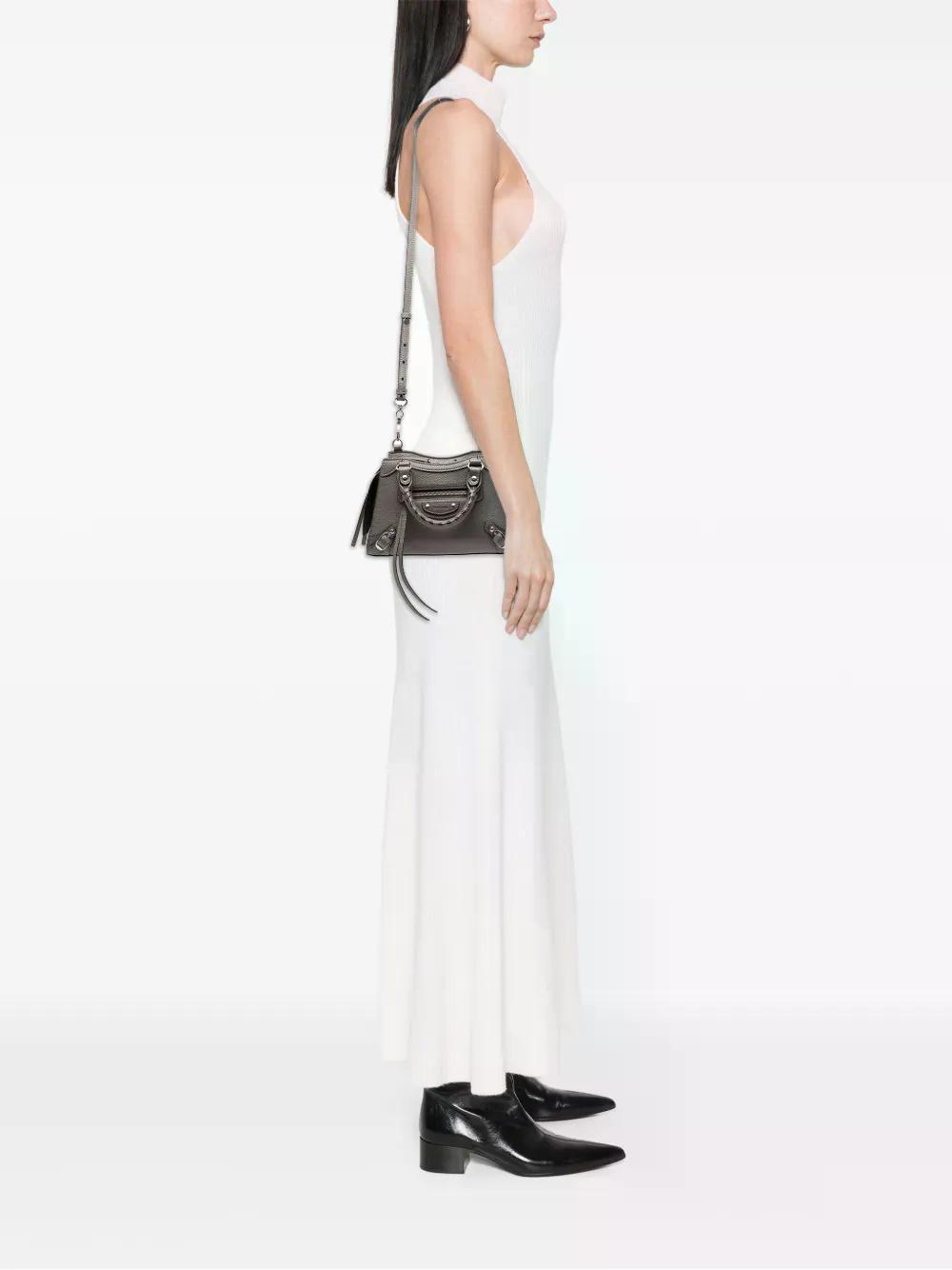 BALENCIAGA Balenciaga Mini Grained Calfskin Motocross Neo Classic City Satchel