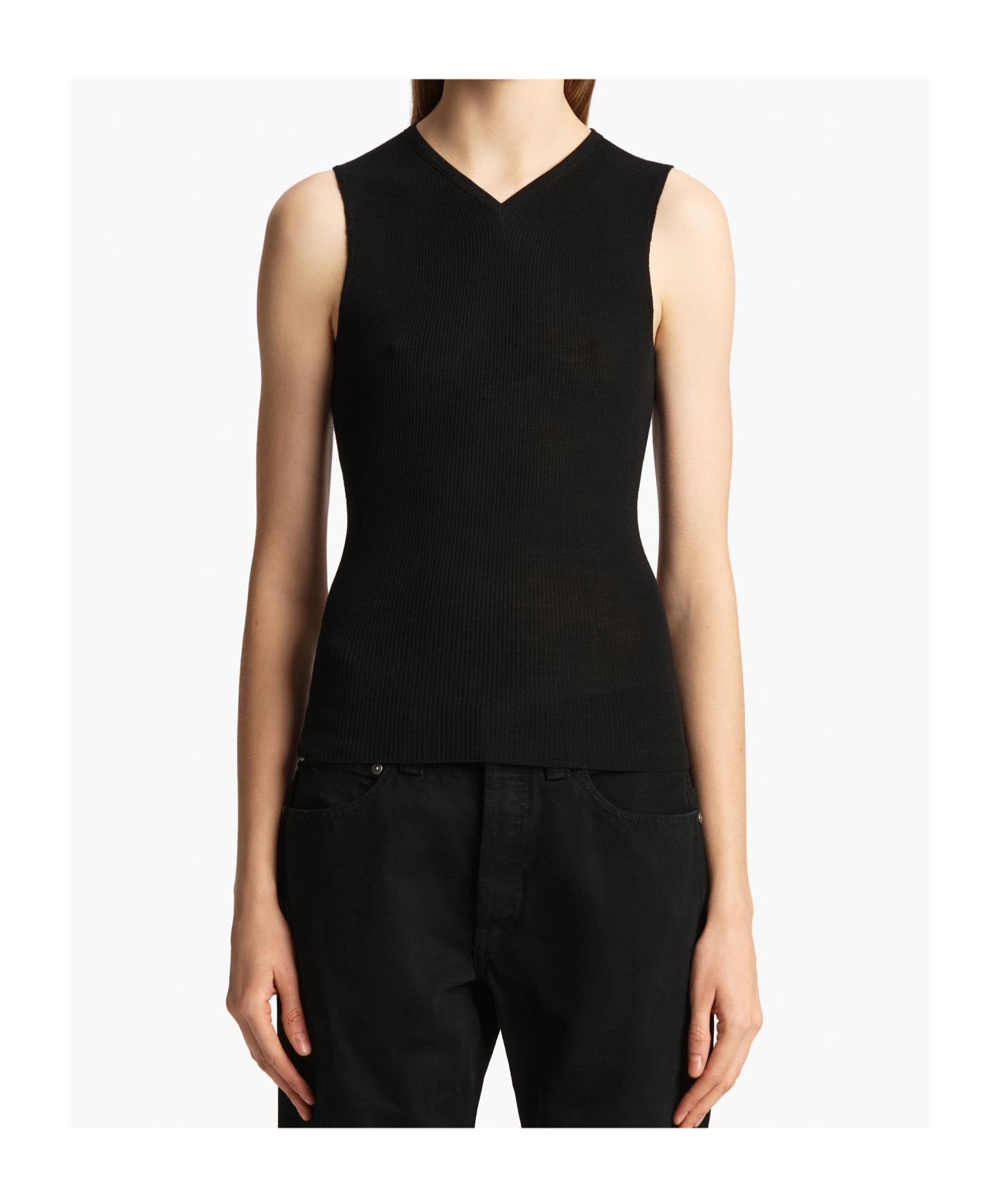 KHAITE Khaite Renato Sleeveless V-Neck Top
