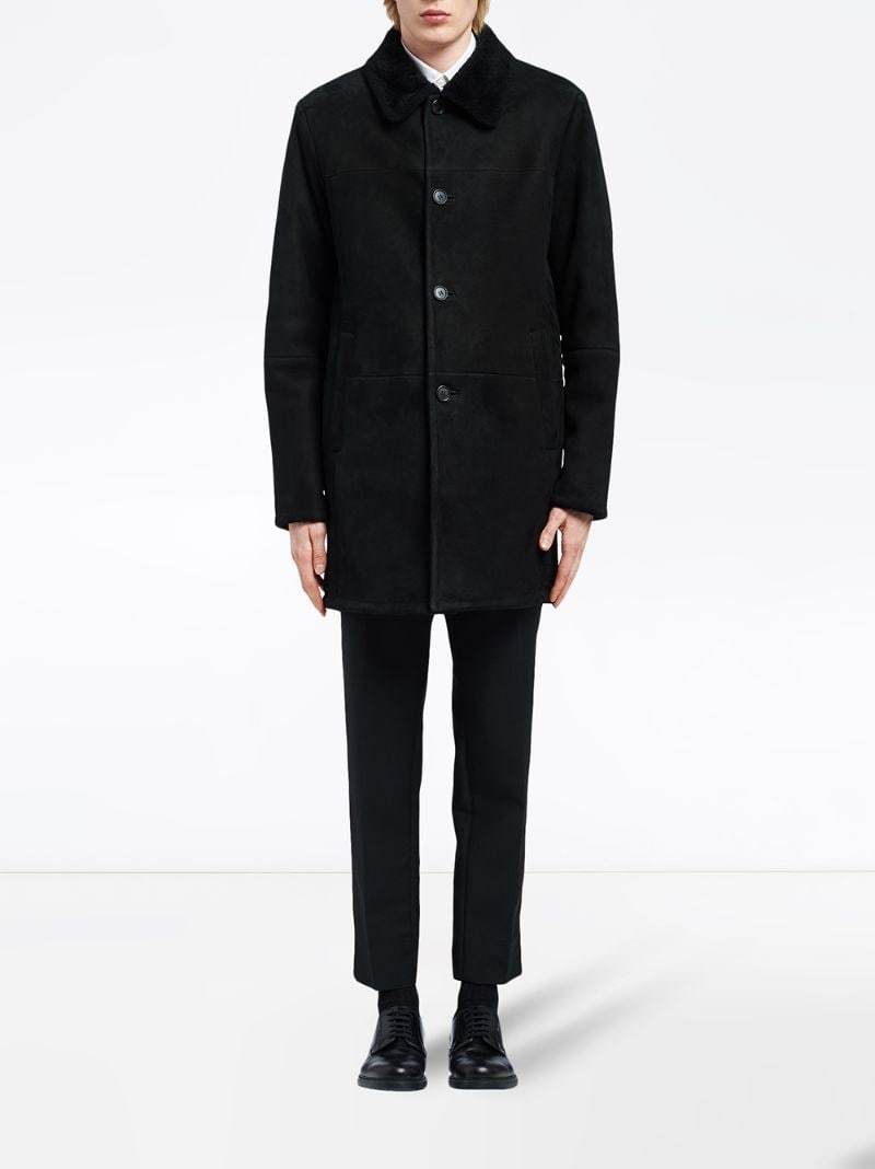 PRADA Prada High-Neck Long-Sleeved Jacket with Removable Hooded Vest
