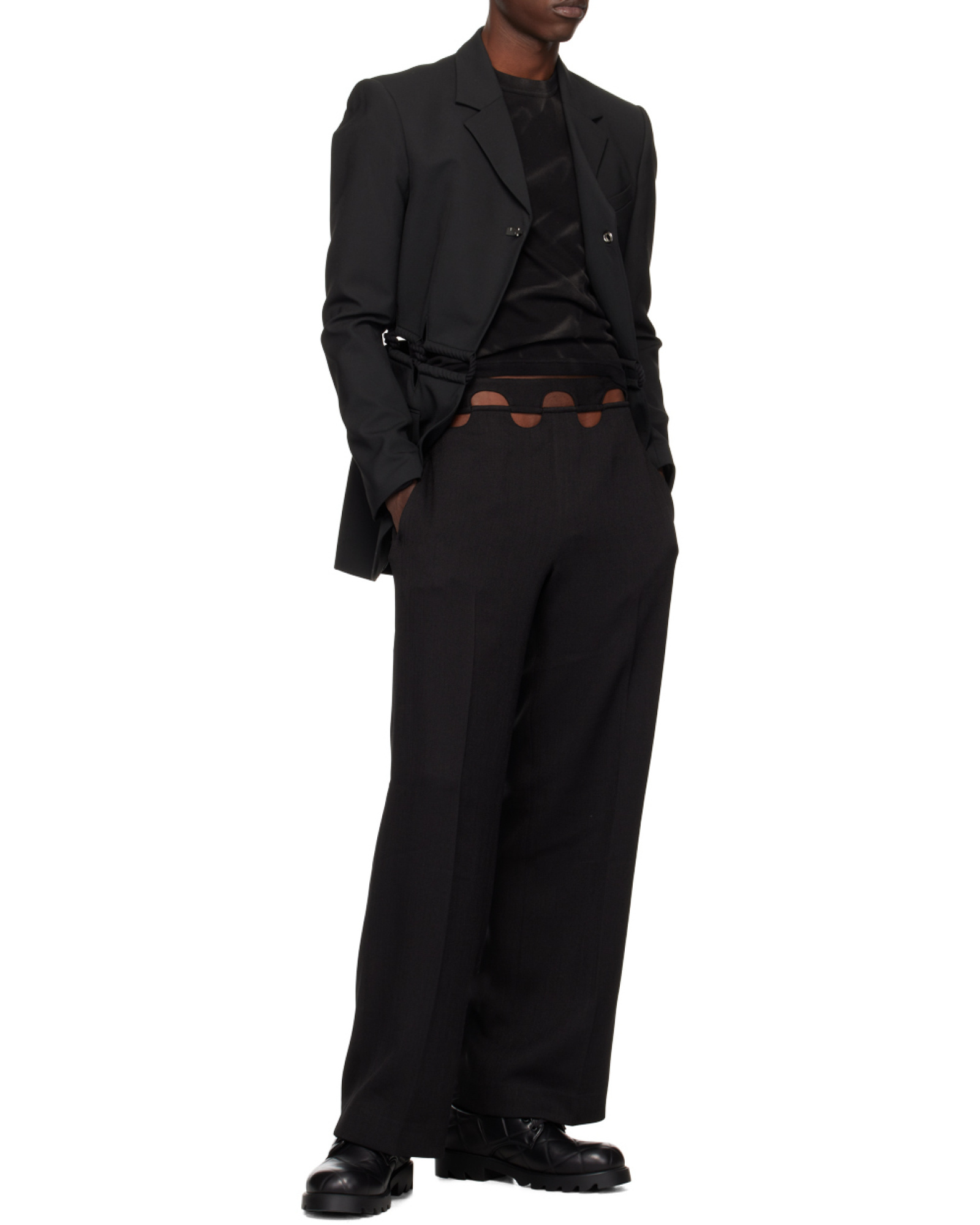 DION LEE Dion Lee Black Hinge-Seam Cutout Trousers