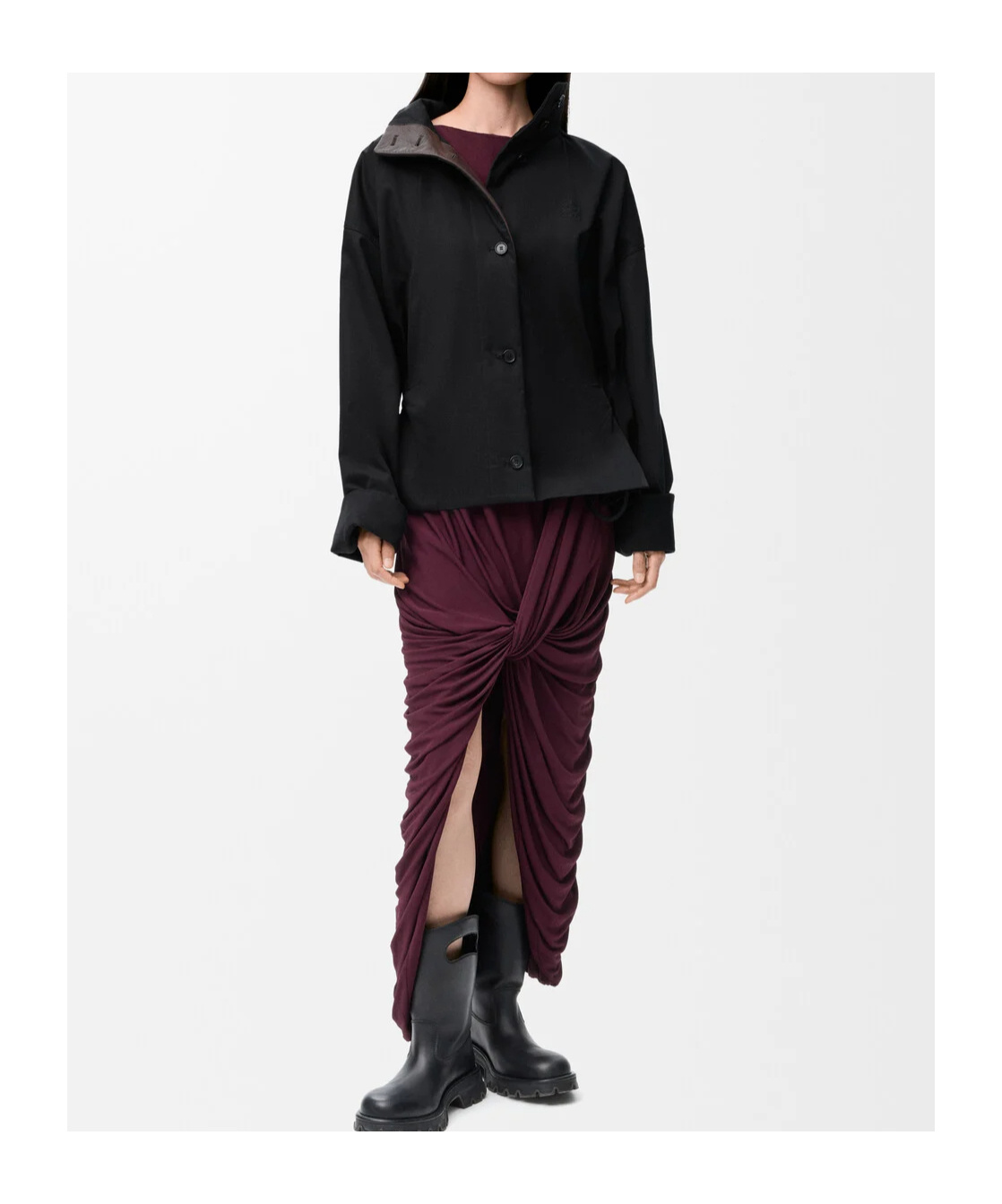 LOEWE Loewe Hooded Jacket with Leather Accents