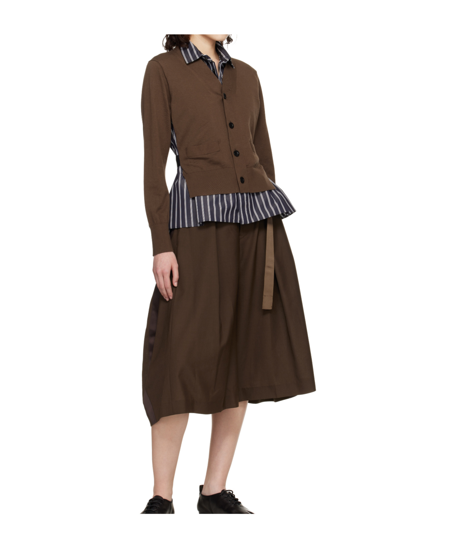 SACAI Sacai Wool Blend Pleated Shorts