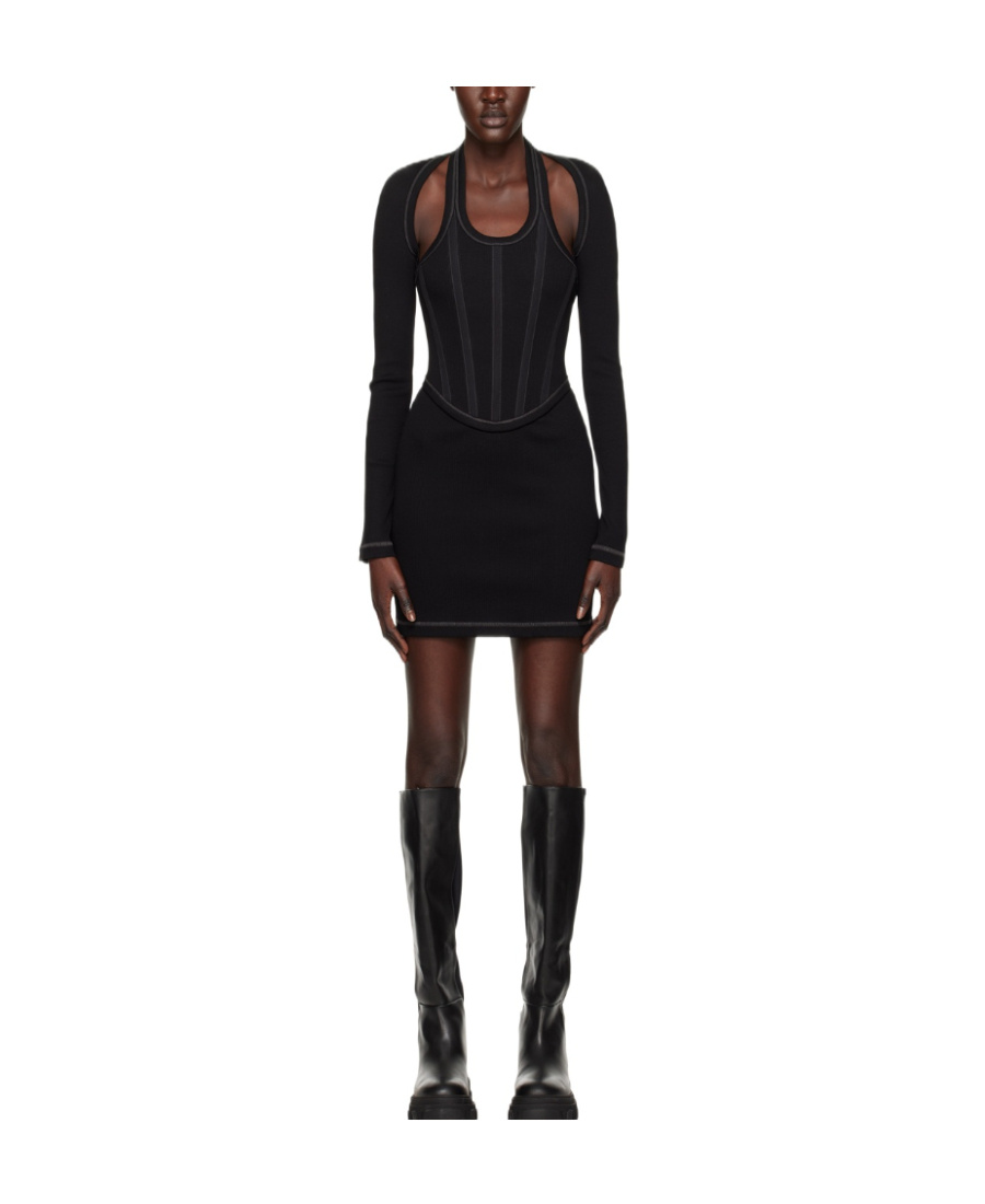 Dion Lee Contour Corset Longsleeve Dress In Black - 50% Off | Editorialist Dion Lee Contour Corset Longsleeve Dress In Black - 50% Off | Editorialist