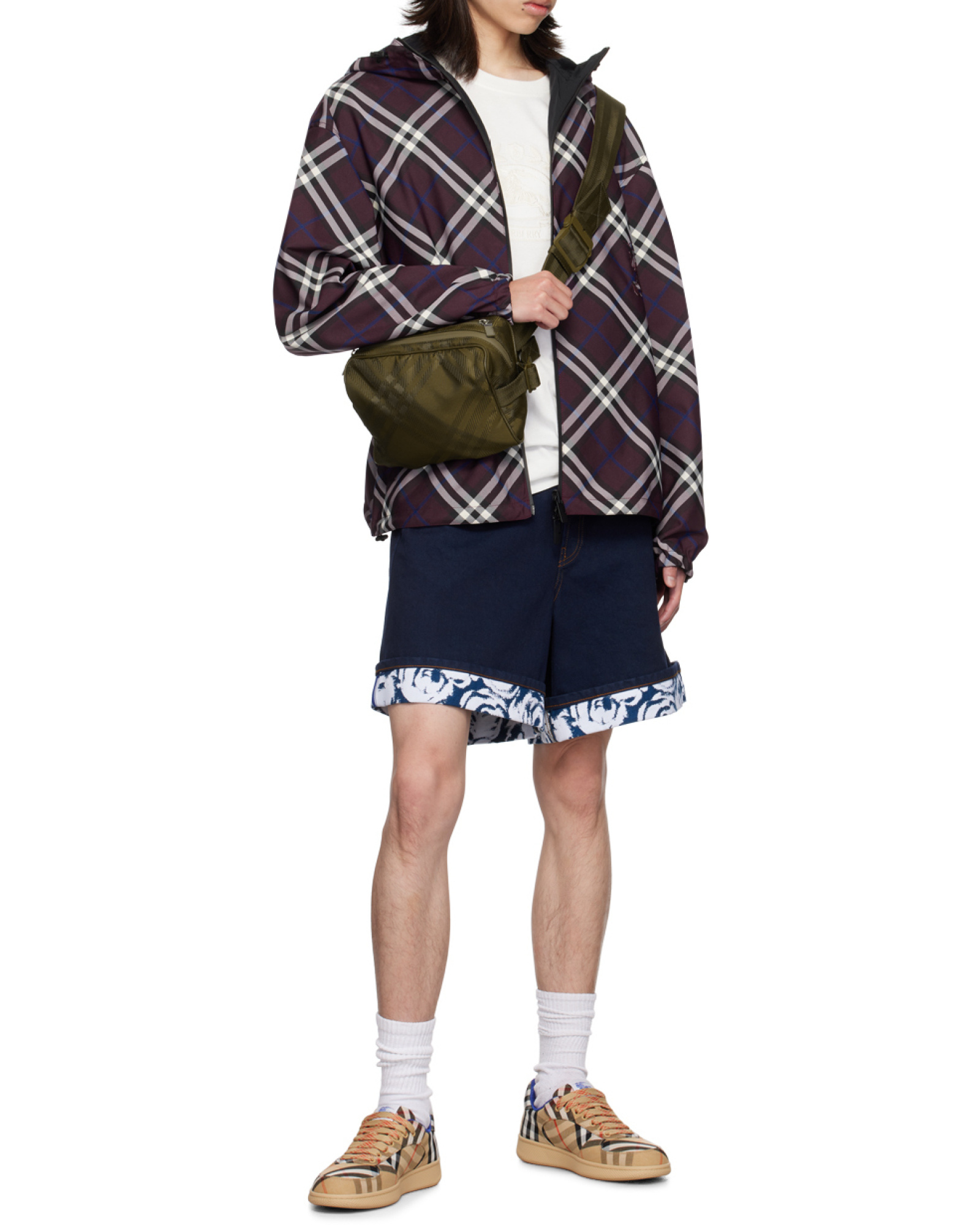 BURBERRY Burberry Checked Lace-Up Sneakers