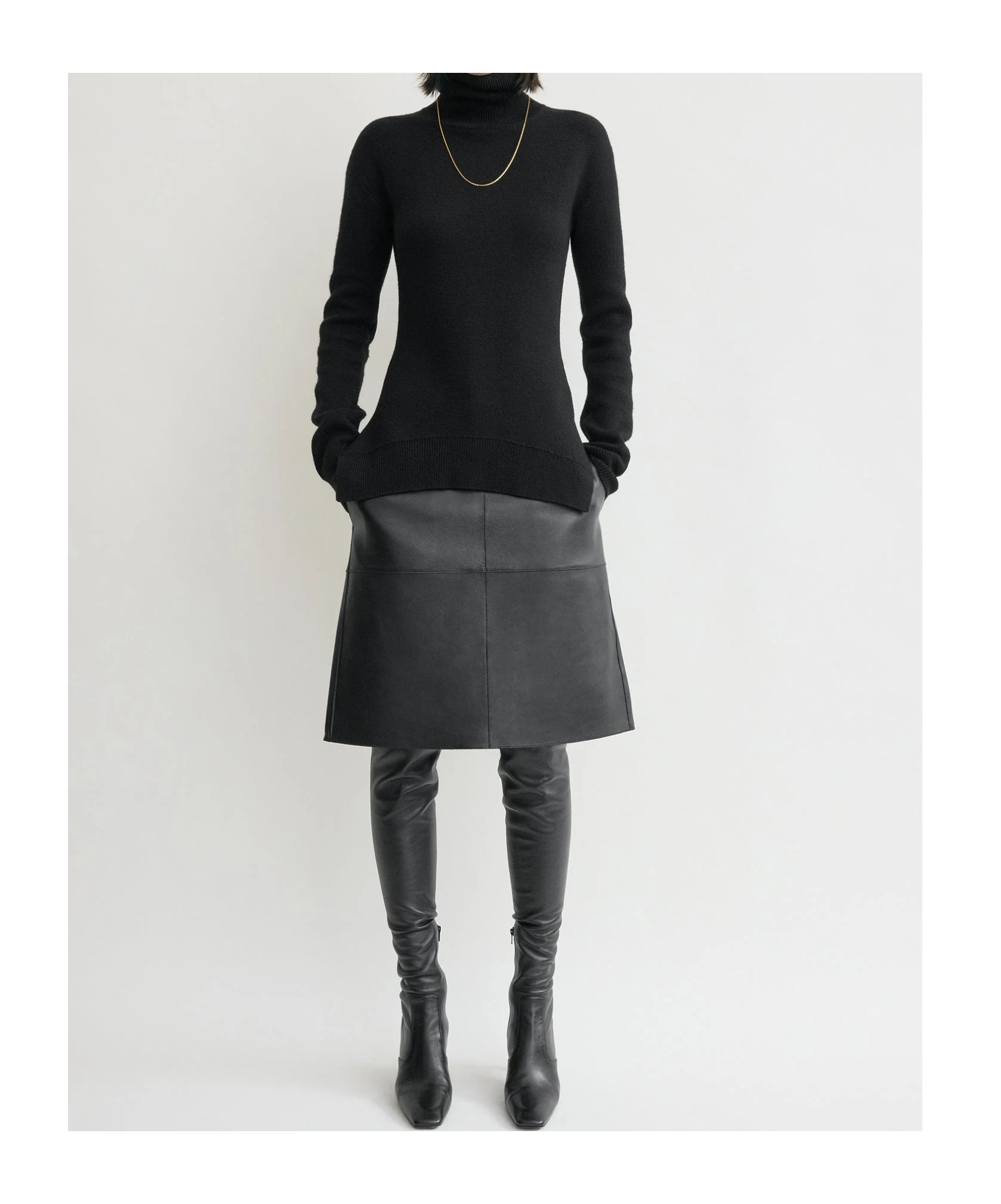 TOTÊME Totême High Neck Side Slit Jumper