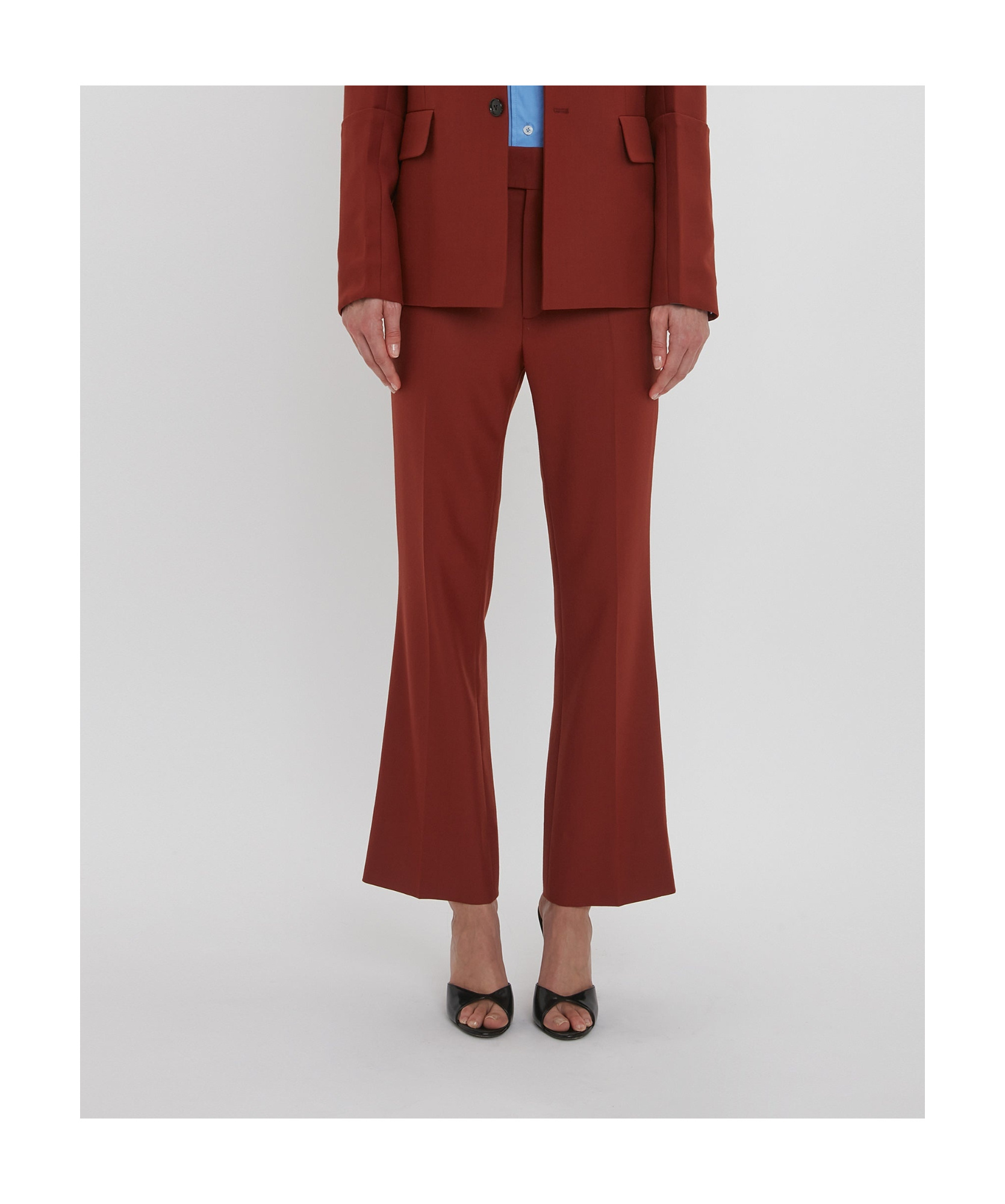 VICTORIA BECKHAM Victoria Beckham Pressed Crease Flared Trousers