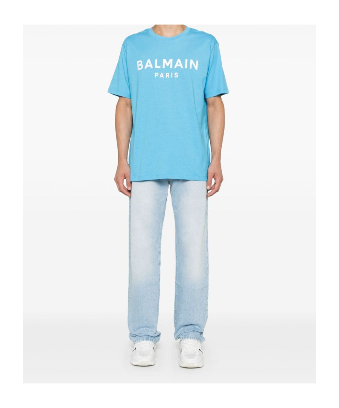 BALMAIN Balmain Straight Leg Washed Denim Jeans
