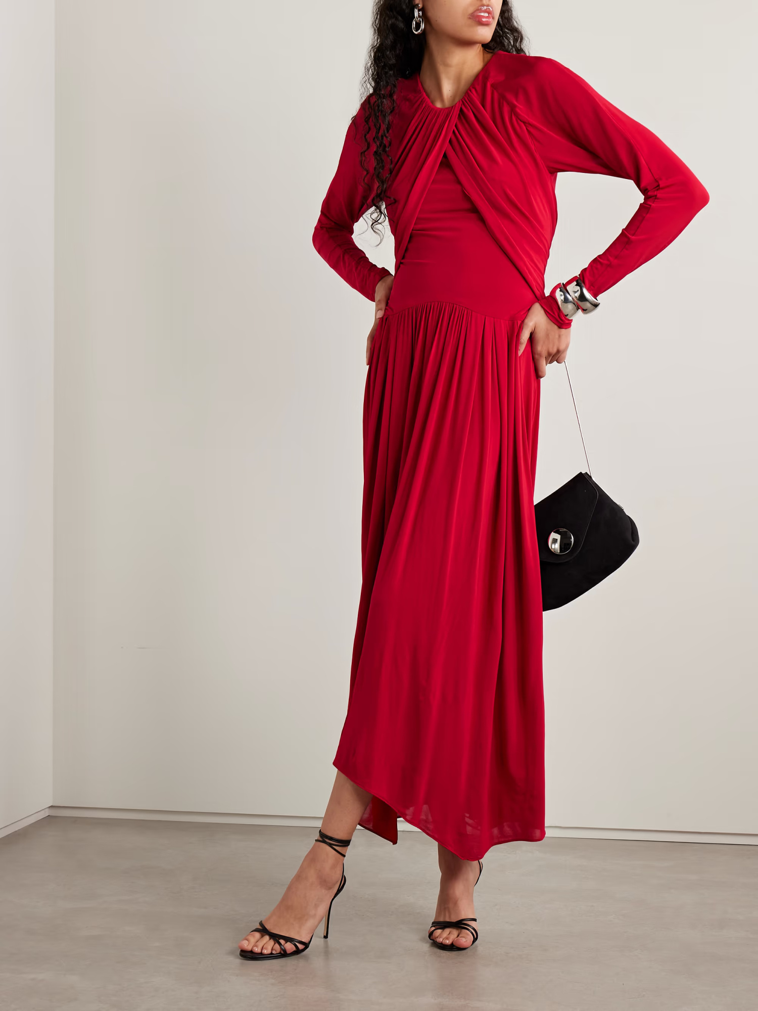 ISABEL MARANT ÉTOILE Isabel Marant Galina Asymmetrical Pleated Dress