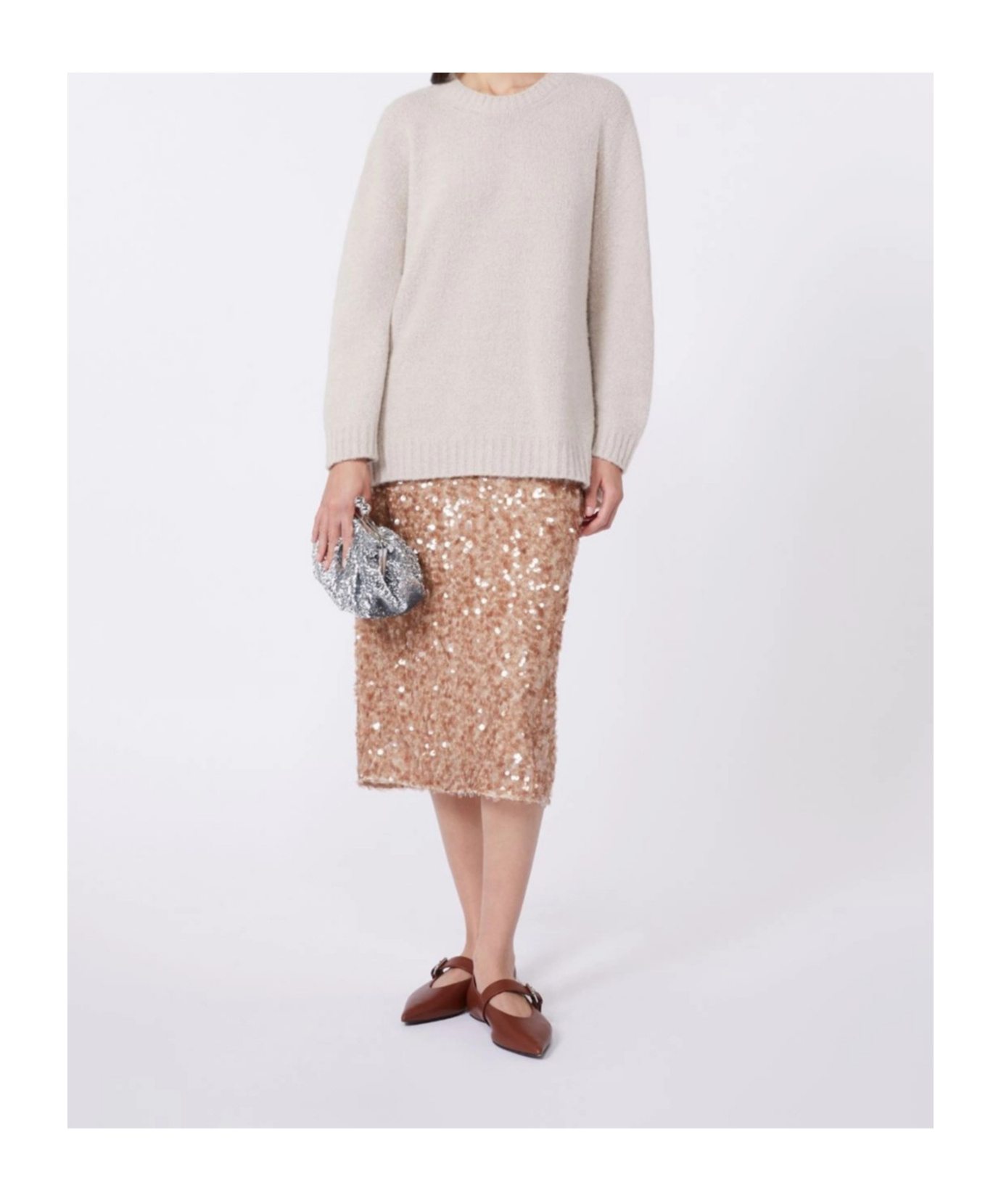 MAX MARA Weekend Max Mara Embellished Sequin Skirt