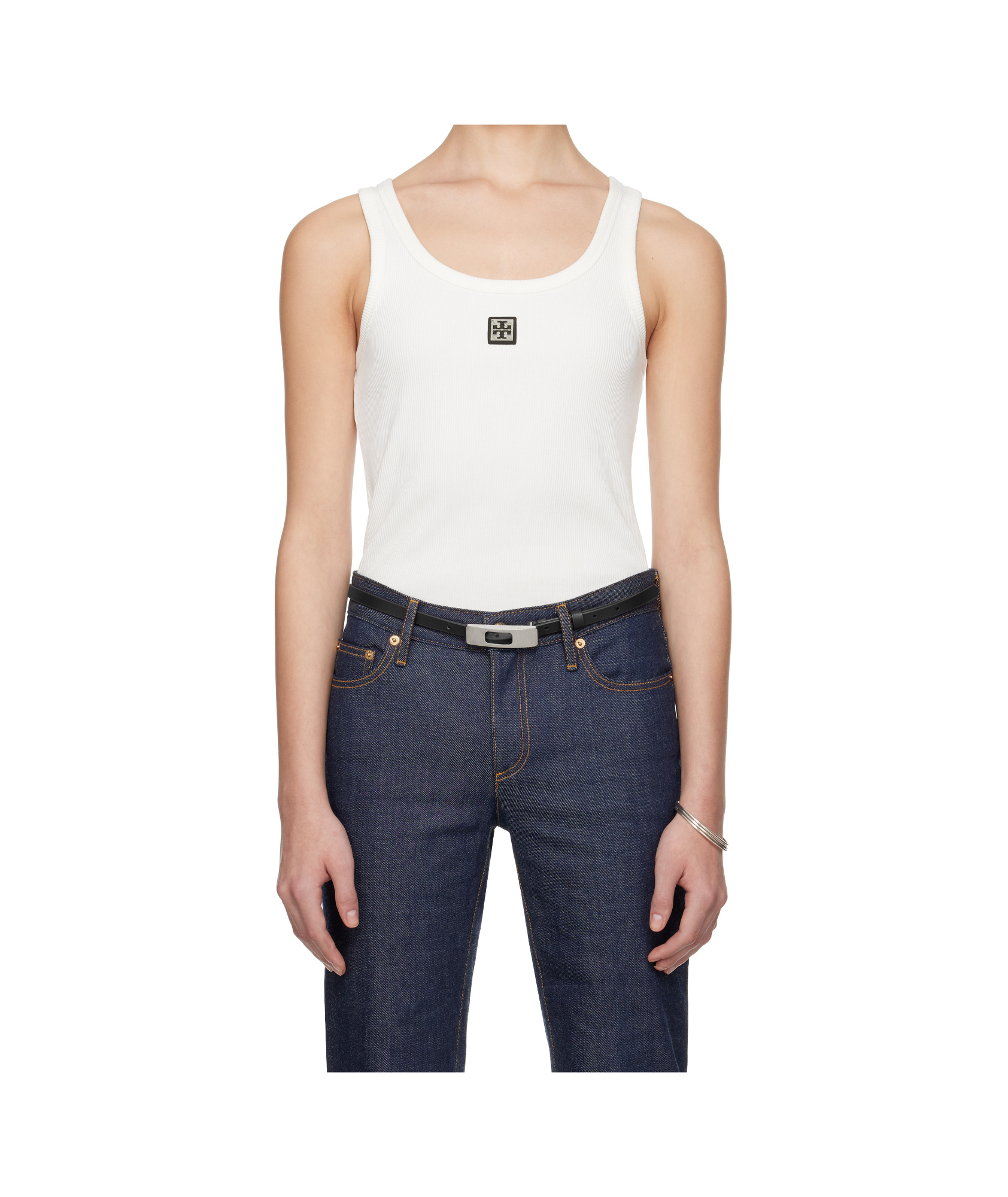 TORY BURCH Tory Burch Scoop Neck Ribbed Tank Top