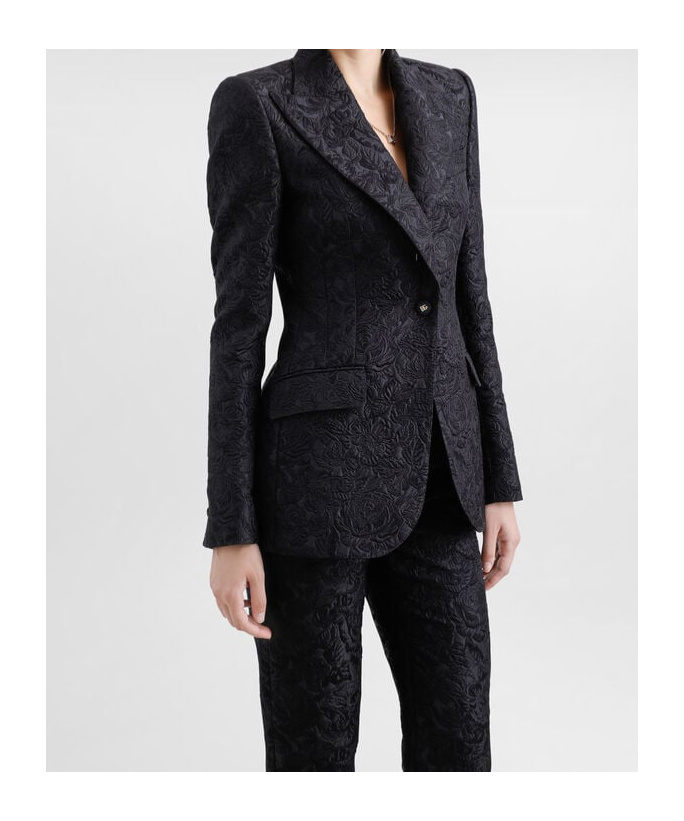 DOLCE & GABBANA Dolce & Gabbana Floral Jacquard Single-Breasted Blazer