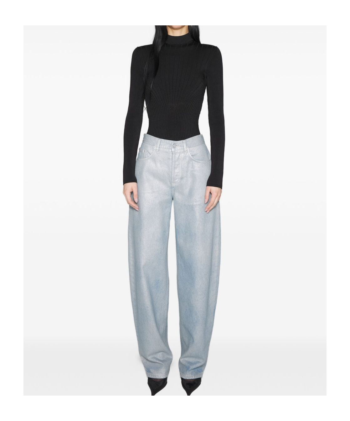 MUGLER Mugler Lace-Up High-Waist Jeans