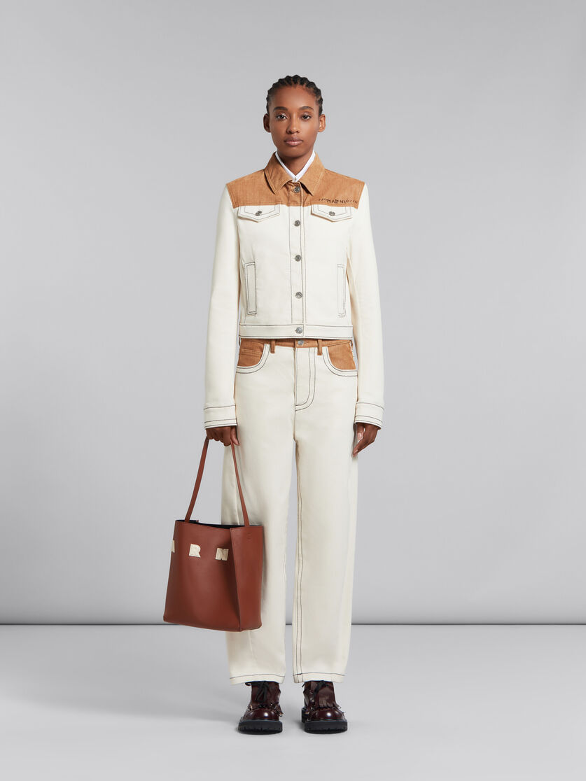 MARNI Marni Museo Logo Patch Small Hobo Bag