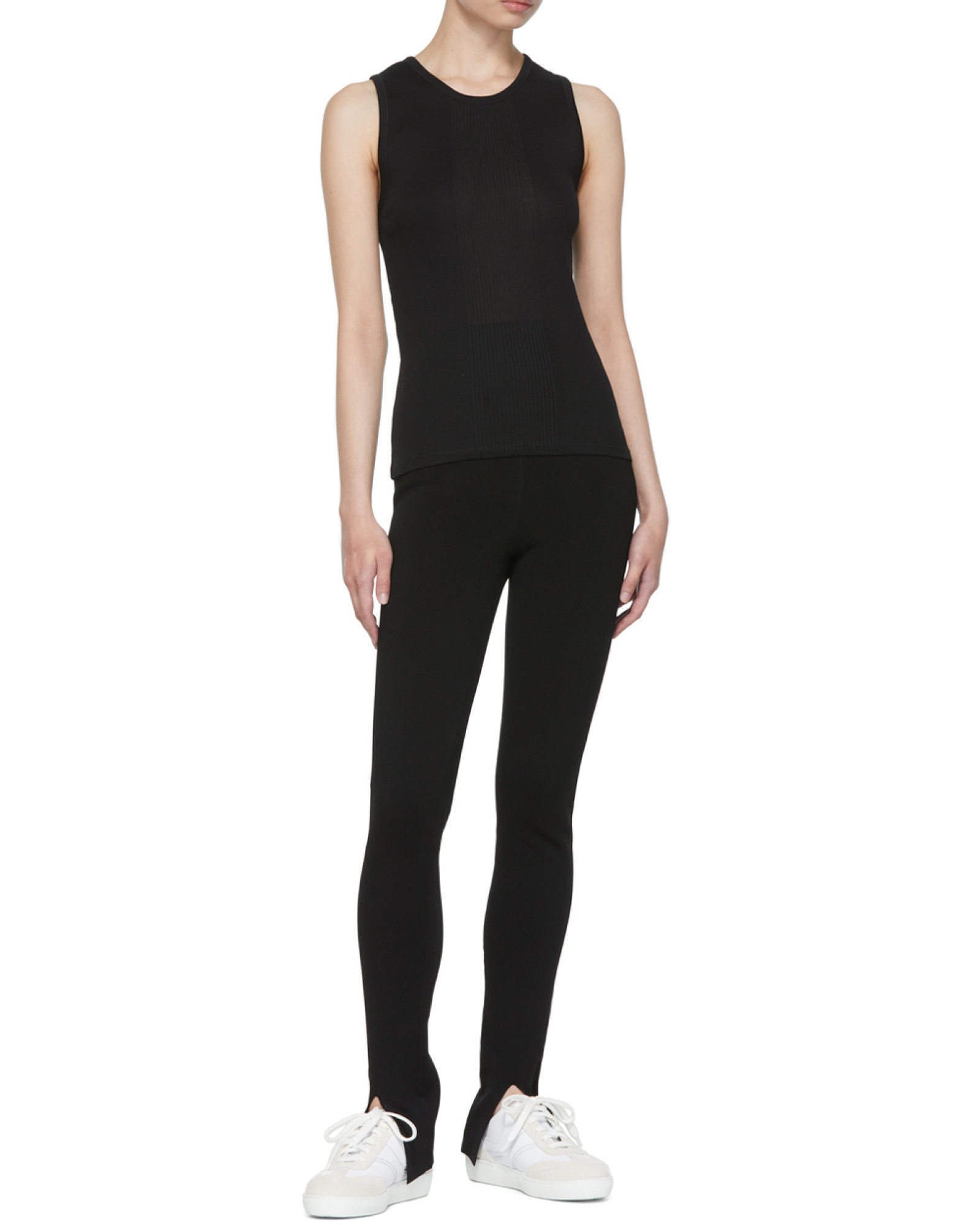 alo yoga Micro Waffle レギンス・クロップドタンクSET Fog In Top Tank Night All Alosoft Yoga Alo レギンス・クロップド
