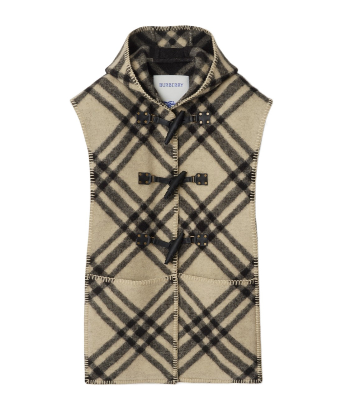 BURBERRY Burberry Checked Wool Cape