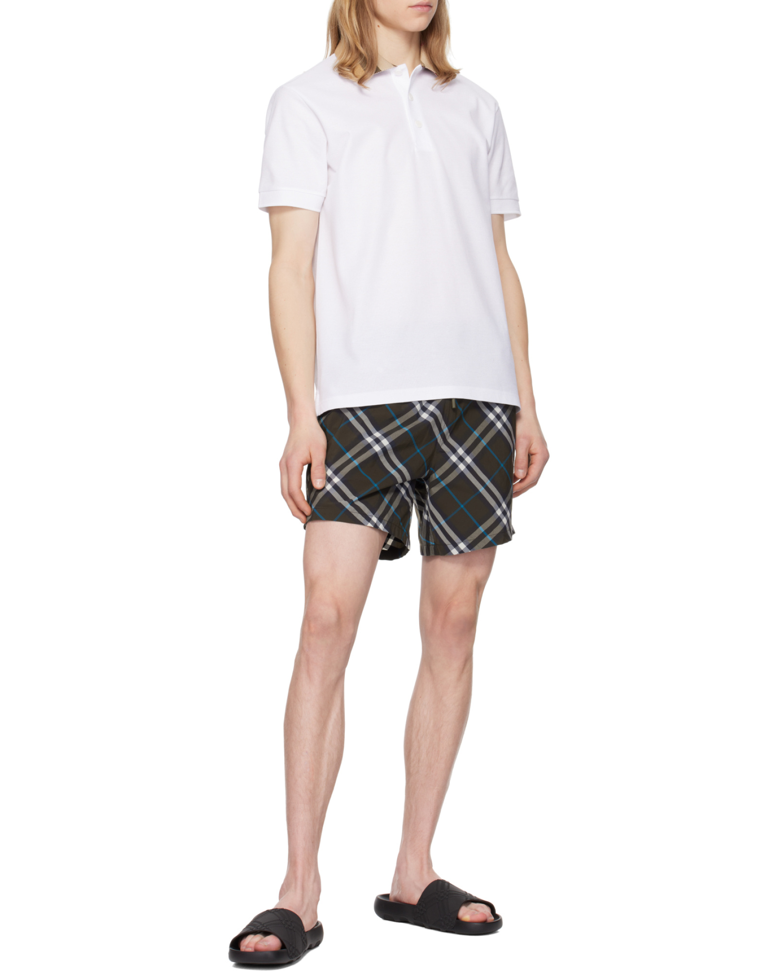 BURBERRY Burberry Checked Slip-On Slides