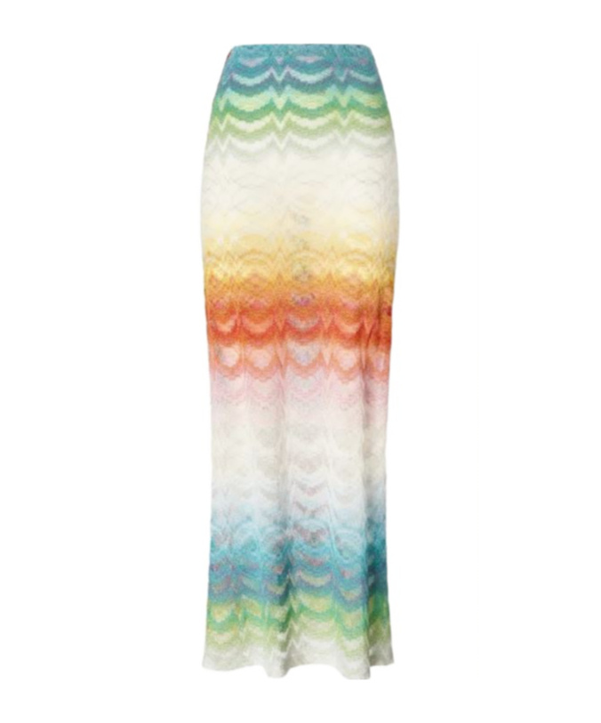 MISSONI Missoni Crochet-Knit Halterneck Maxi Dress with Zigzag Stripes