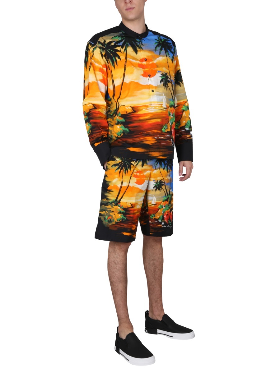 DOLCE & GABBANA Dolce & Gabbana Hawaii Printed Bermuda Shorts