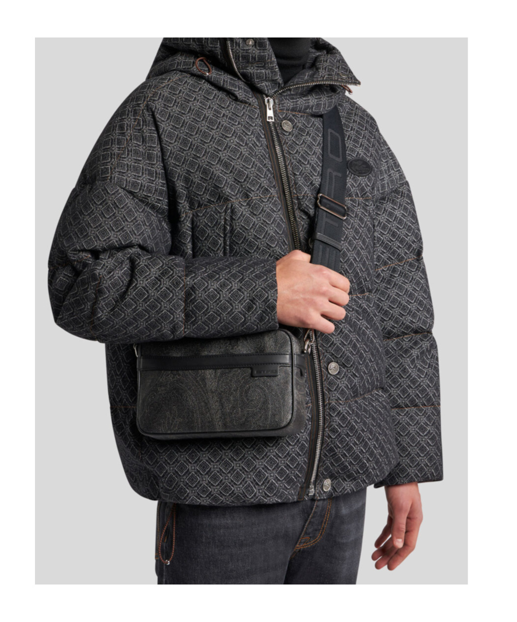 ETRO Etro Small Paisley-Printed Zipped Crossbody Bag