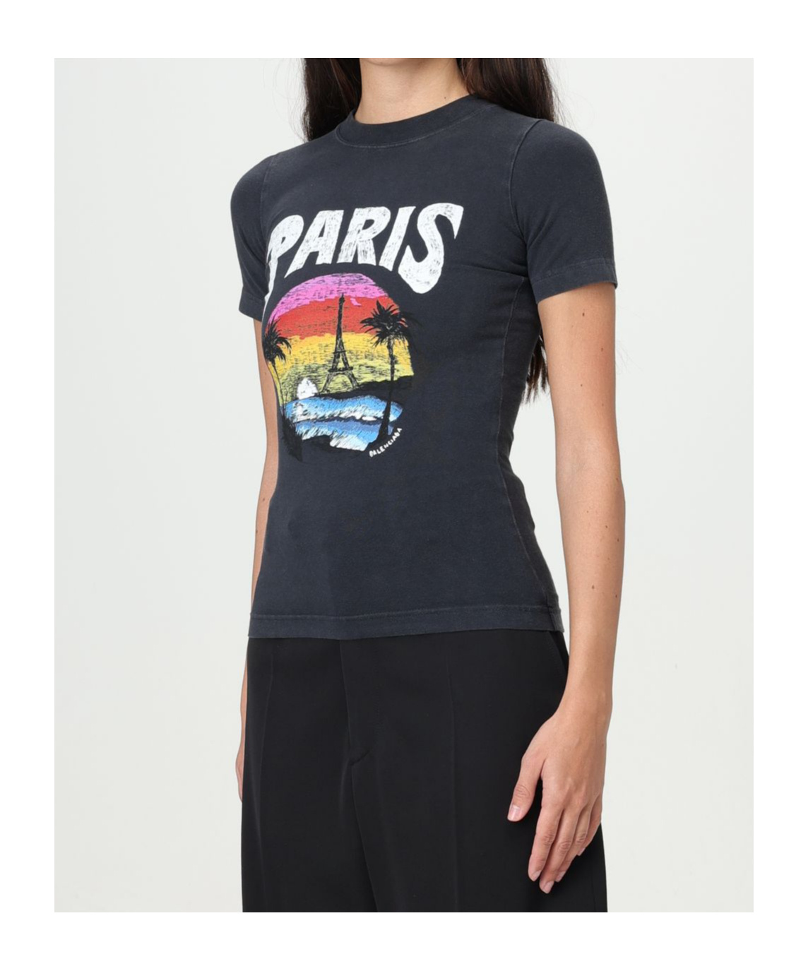 BALENCIAGA Balenciaga Graphic Printed Crewneck T-Shirt