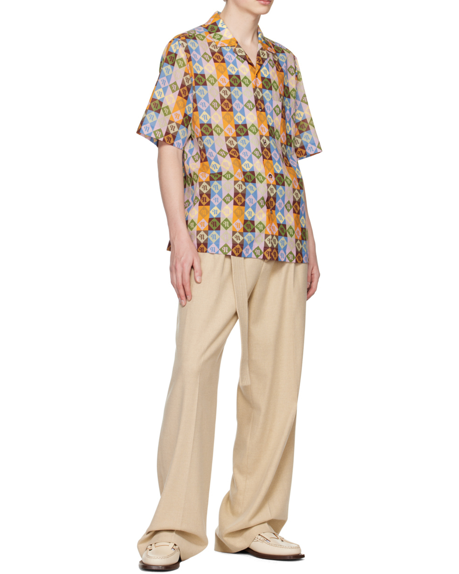NANUSHKA Nanushka Allover Printed Collared Button-Up Shirt