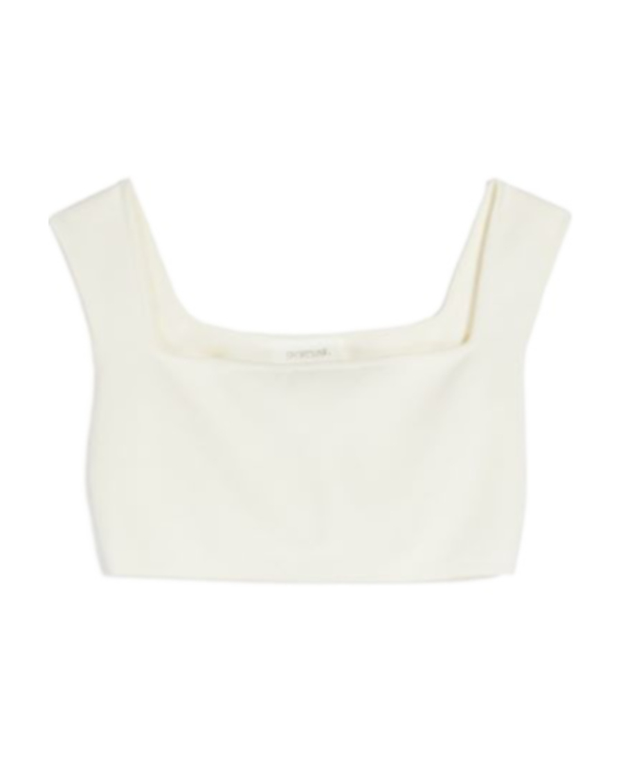 SPORTMAX Sportmax Square Neck Sleeveless Cropped Top