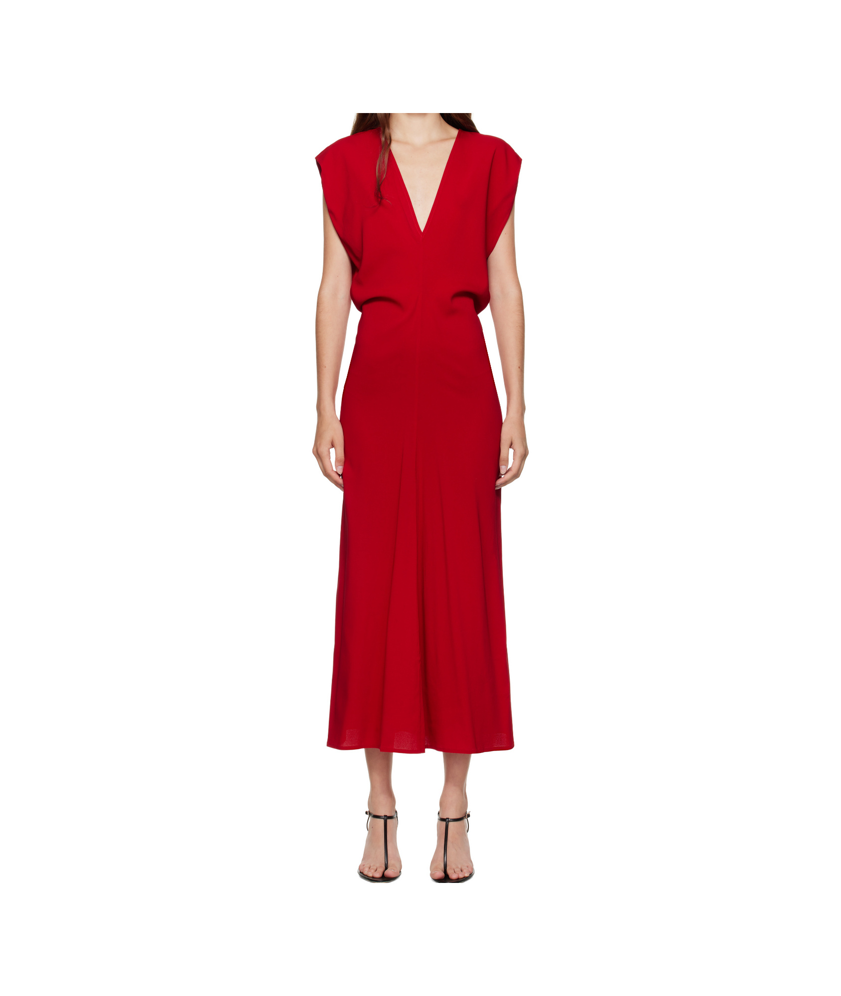 ST. AGNI ST. AGNI Draped Maxi Dress with Train