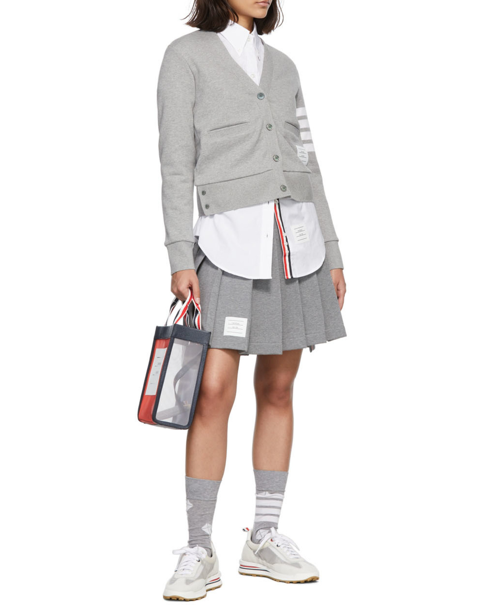 THOM BROWNE Thom Browne RWB Handles Tote Bag