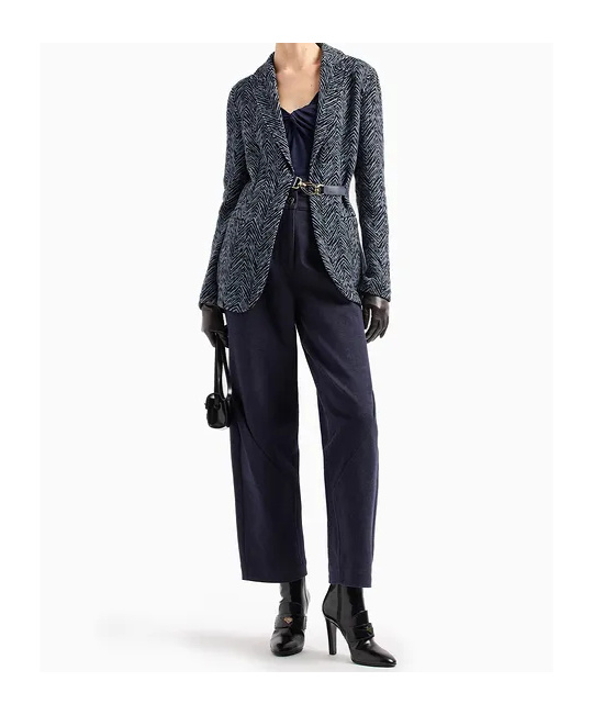 GIORGIO ARMANI Giorgio Armani Jacquard Single-Breasted Blazer