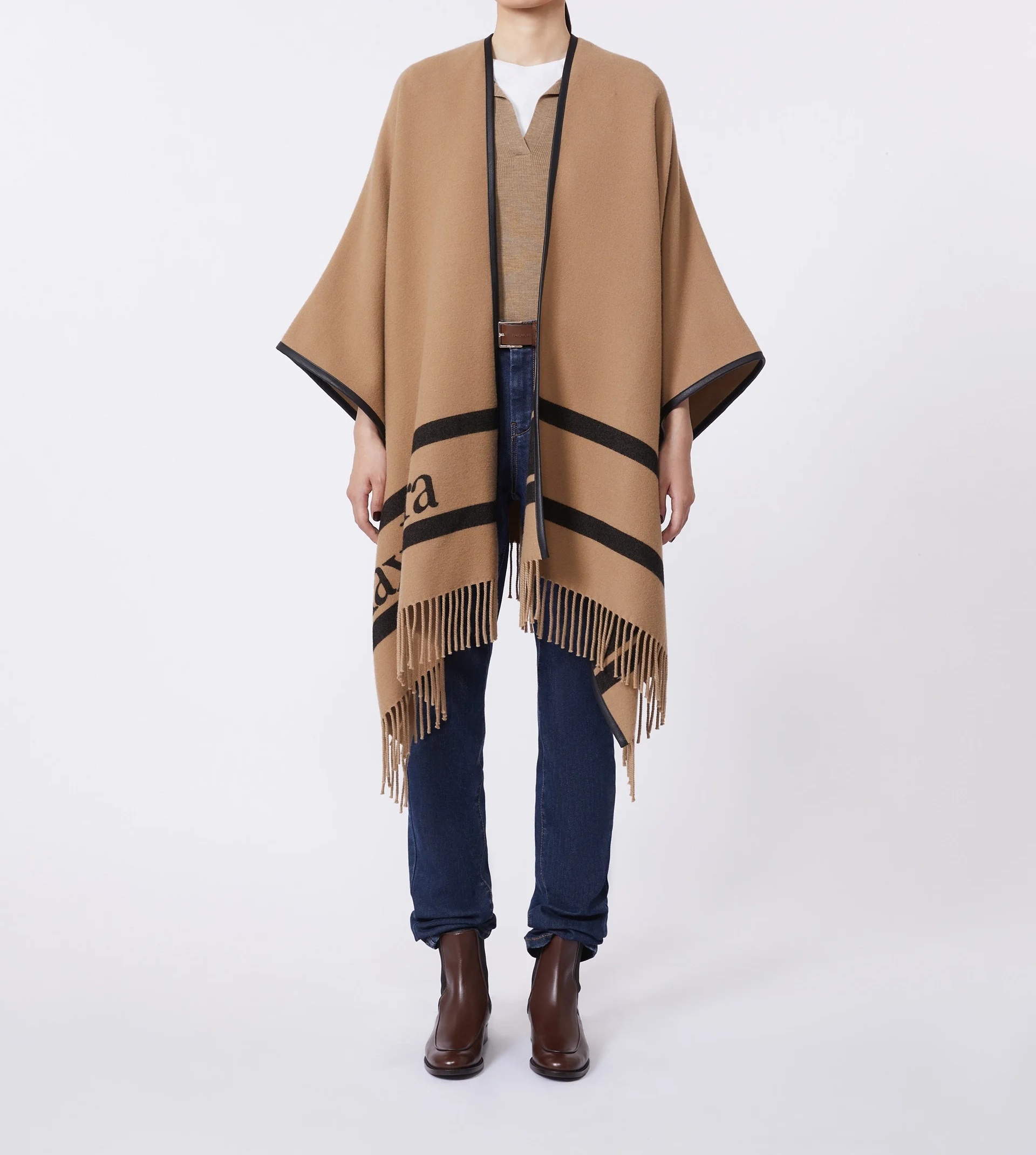 MAX MARA Max Mara Aris Fringed Edge Cape