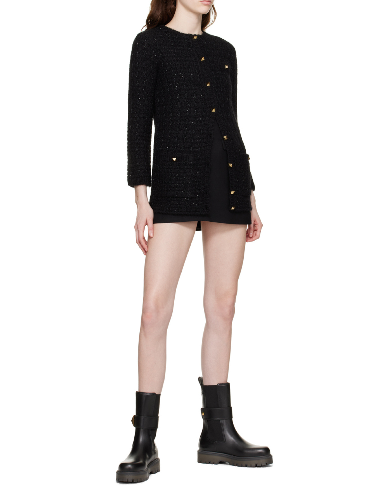 VALENTINO Valentino Garavani One Stud Round Toe Ankle Boots