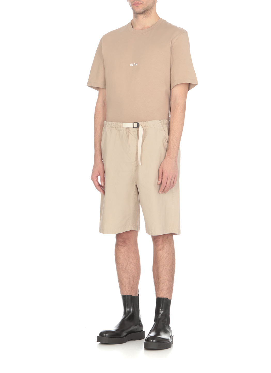 MSGM MSGM Buckled Belted Wide-Leg Shorts