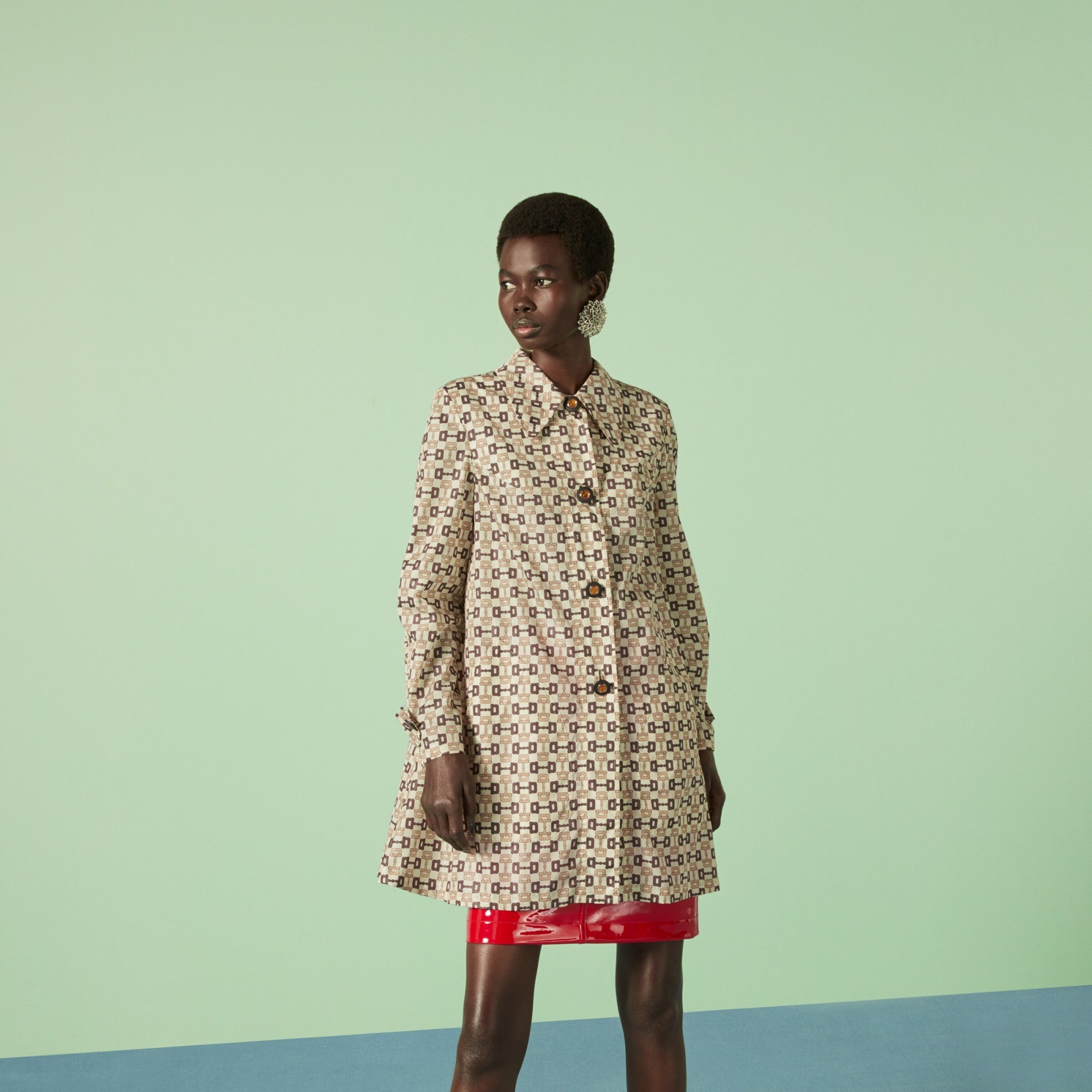 GUCCI Gucci Graphic Printed Mid-Length Coat