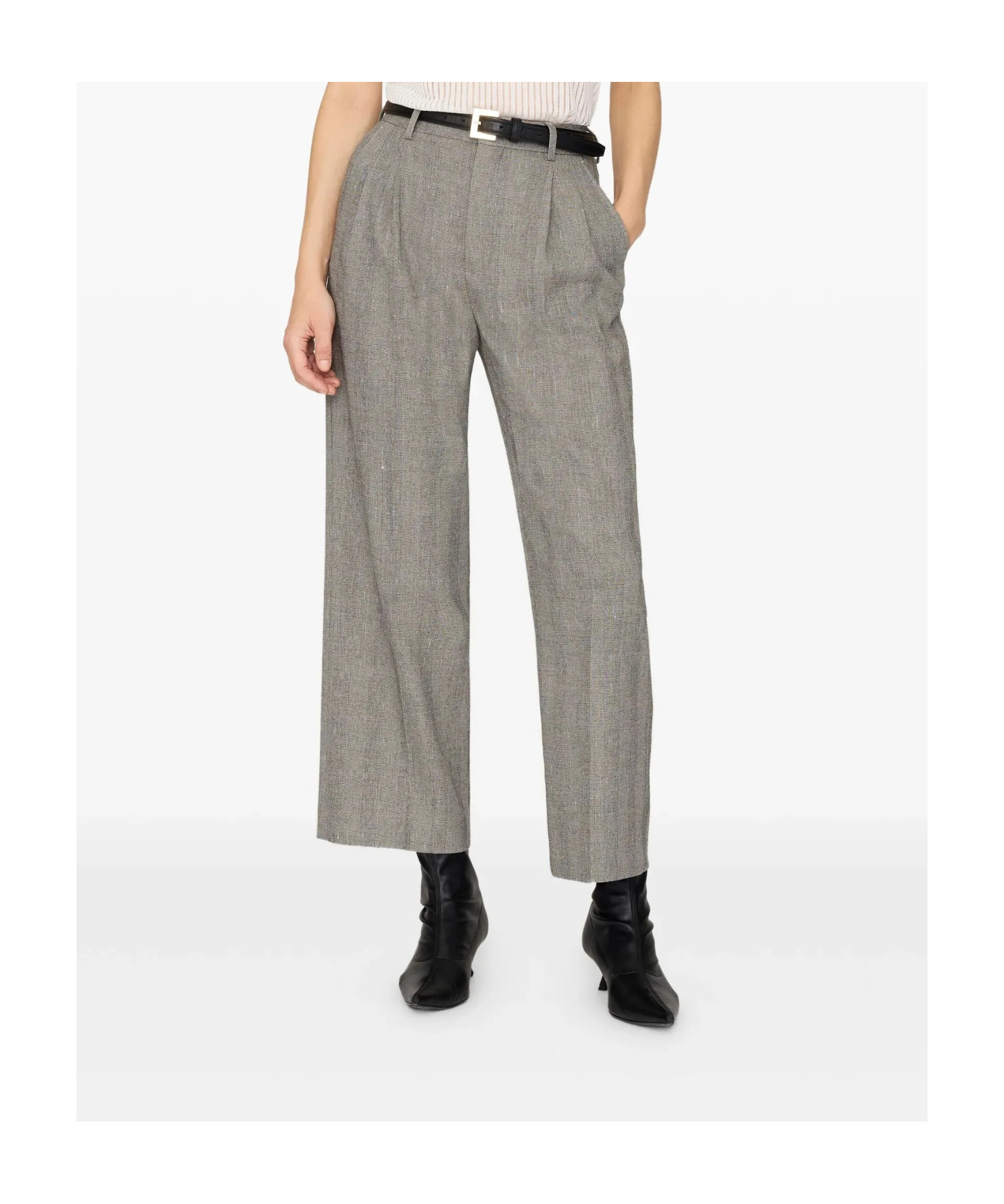 ANINE BING Anine Bing Mid Rise Belen Herringbone Trousers