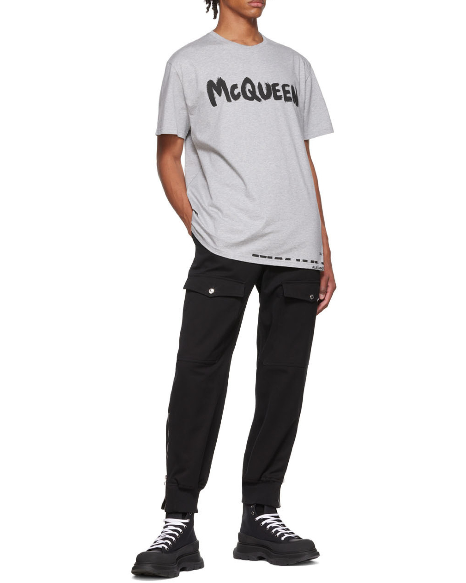 ALEXANDER MCQUEEN Alexander McQueen Logo Printed Crewneck T-Shirt