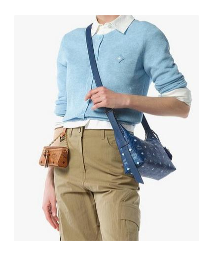 MCM MCM Aren Visetos Zipped Crossbody Bag