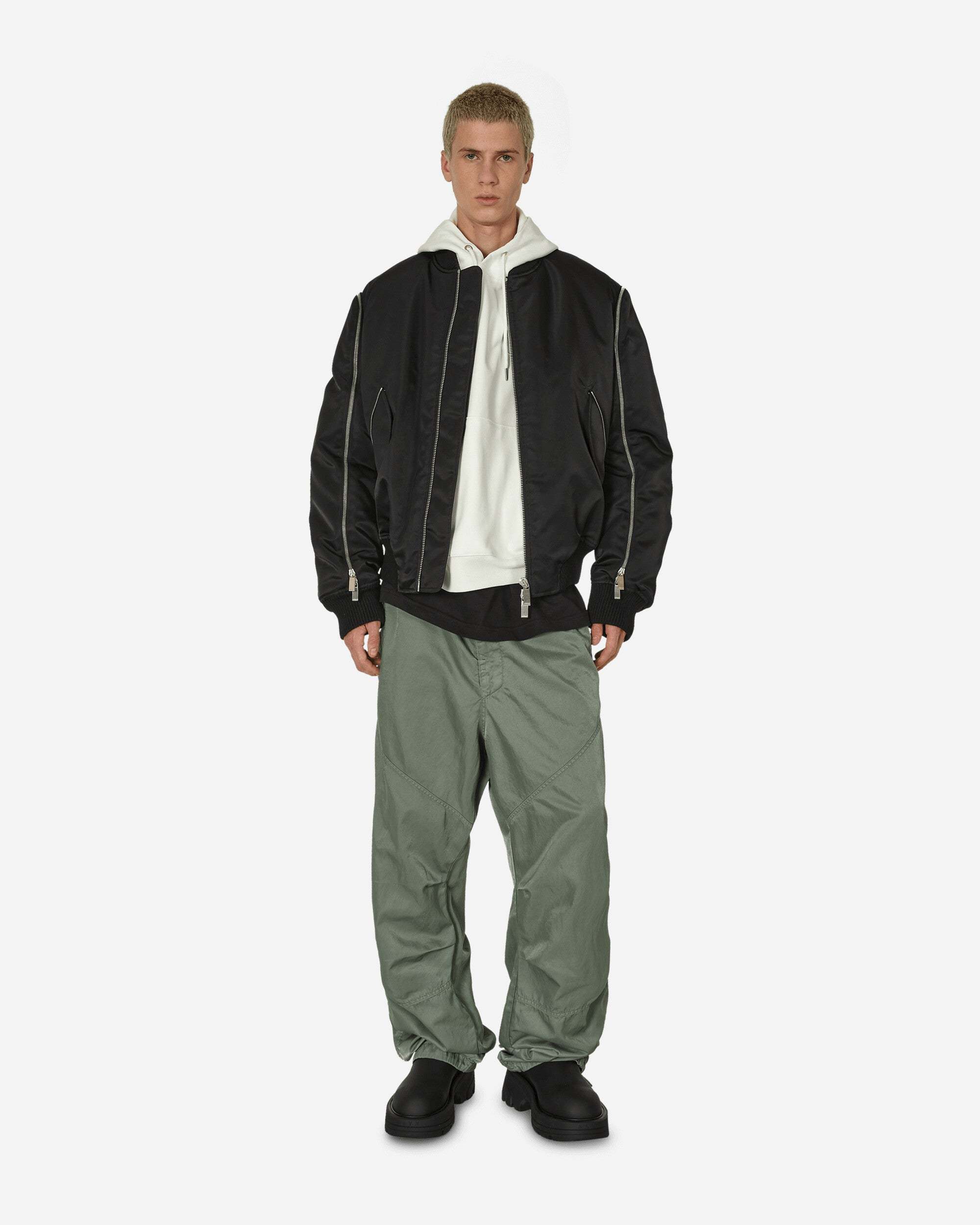 OFF-WHITE Off-White Zip-Up Long-Sleeved Jacket