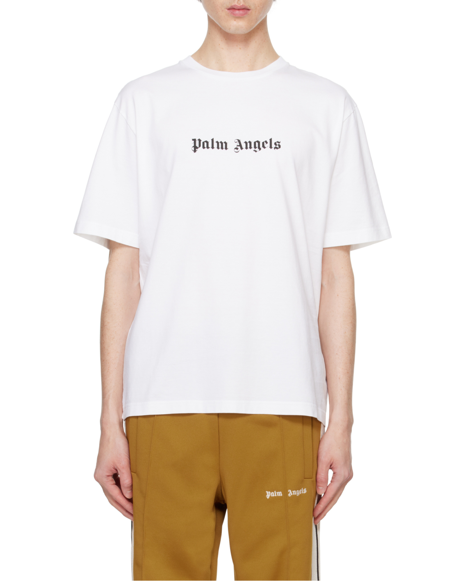 PALM ANGELS Palm Angels Logo Printed Crewneck T-Shirt