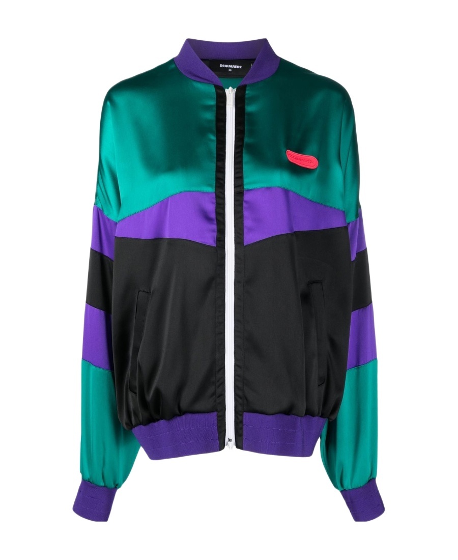 DSQUARED2 Dsquared2 Color-Block Zipped Bomber Jacket