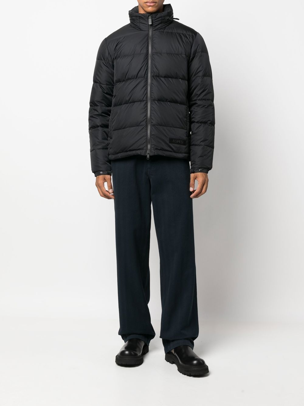 ASPESI Aspesi Padded Zip Up Jacket with Logo Patch