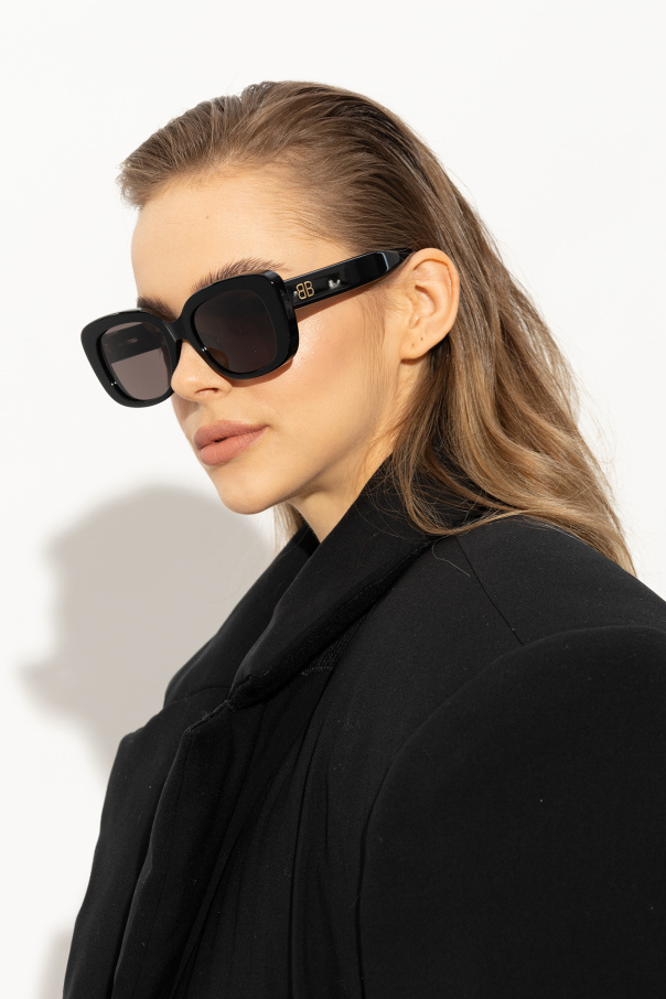 BALENCIAGA Balenciaga Square Frame Logo Sunglasses