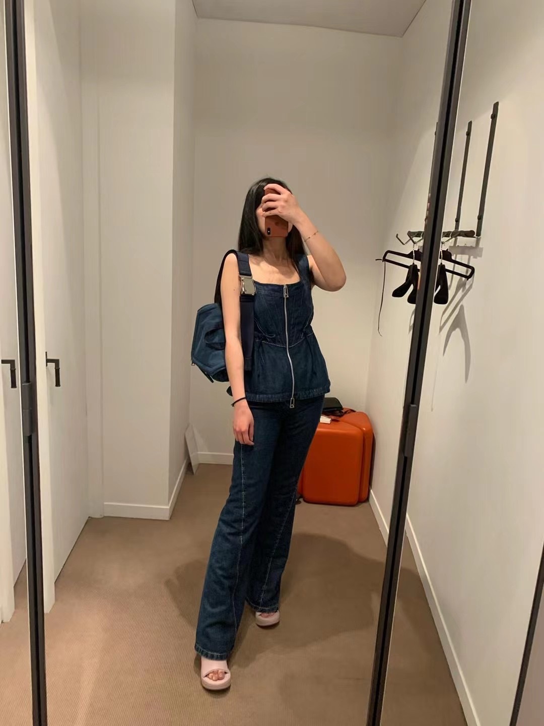 BOTTEGA VENETA Bottega Veneta Zip-Up Denim Sleeveless Top