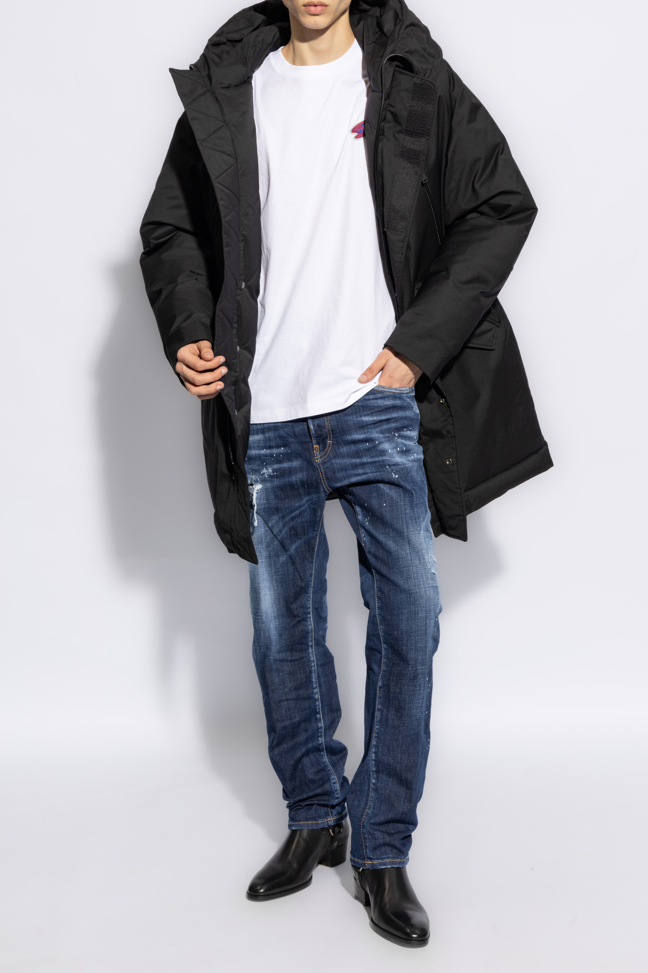 DSQUARED2 Dsquared2 Hooded Funnel Neck Coat