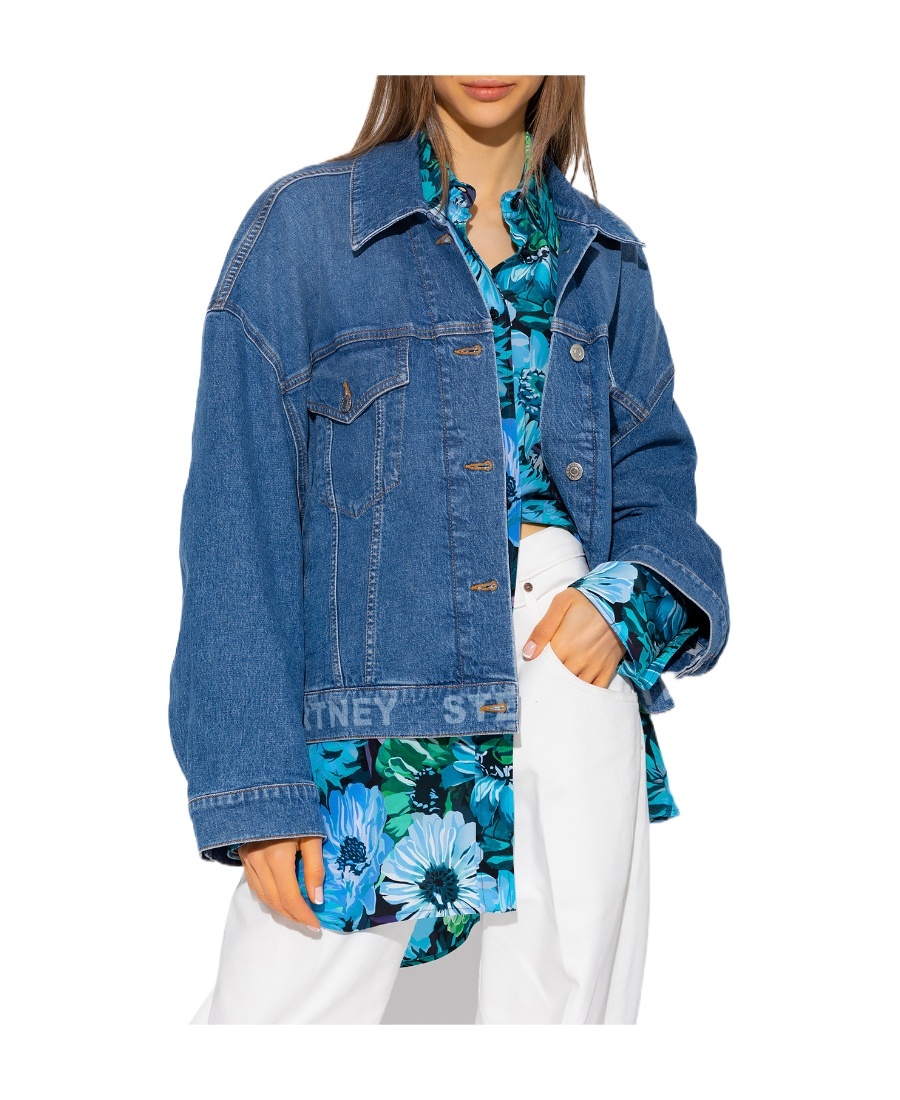 STELLA MCCARTNEY Stella McCartney Logo Oversized Denim Jacket